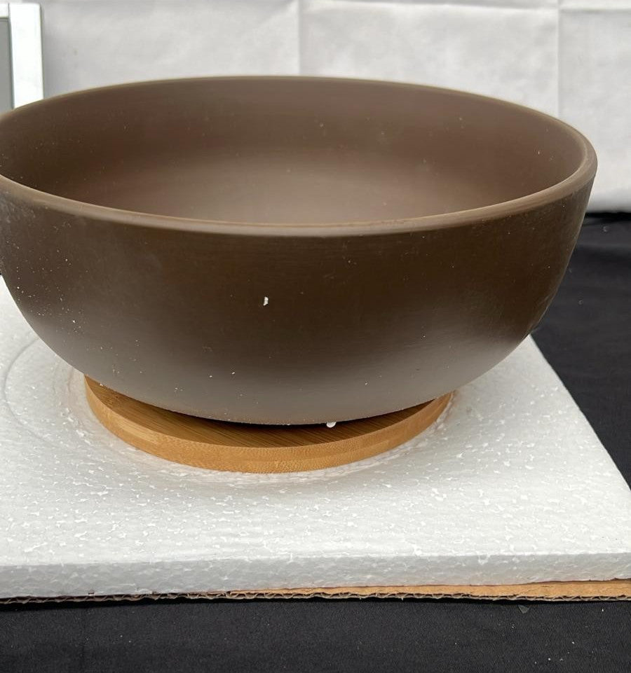 Thirtypot Terracotta Planter Large Pot with Drainage & Bamboo Saucer10 ...